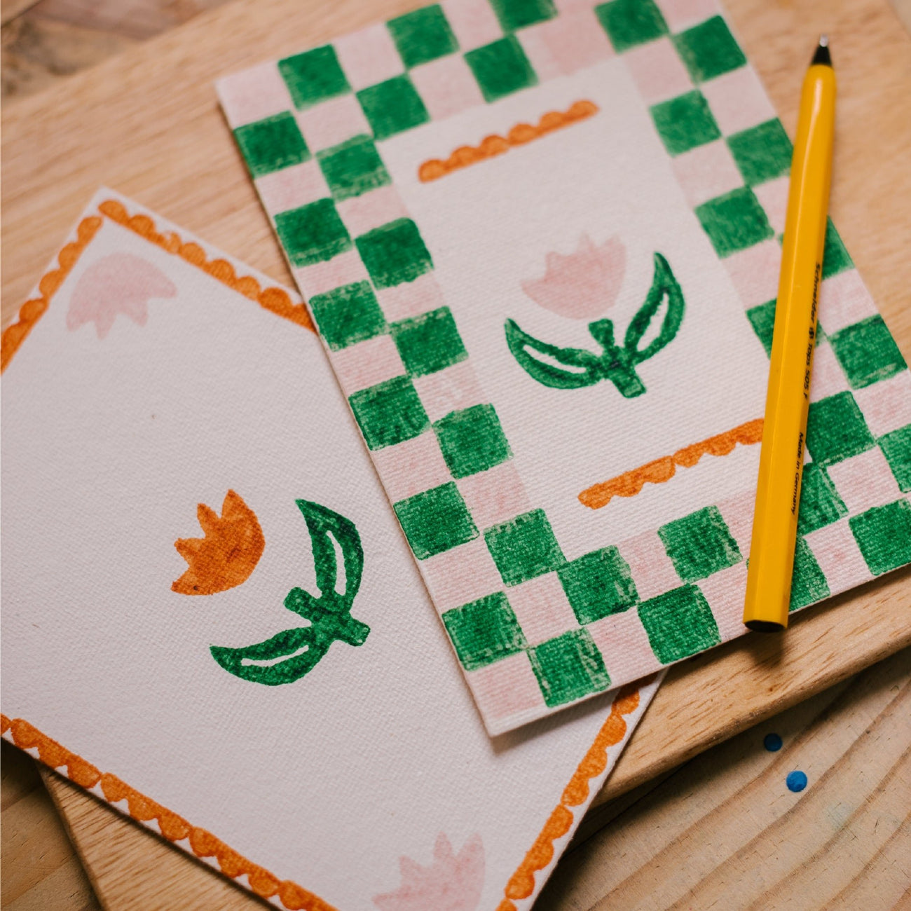 Block Printing Kit - Tulip Print Stationery Set – JOYN
